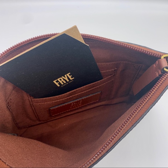 Frye | Bags | Nwt Frye Cognac Leather Wristlet Wallet Pouch | Poshmark